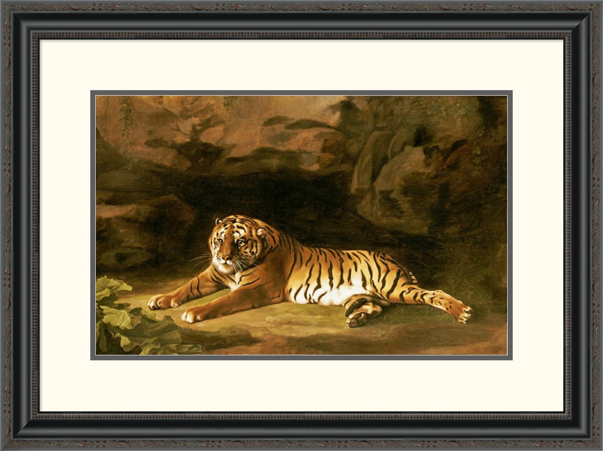 Global Gallery 'Portrait of the Royal Tiger' by George Stubbs Framed ...