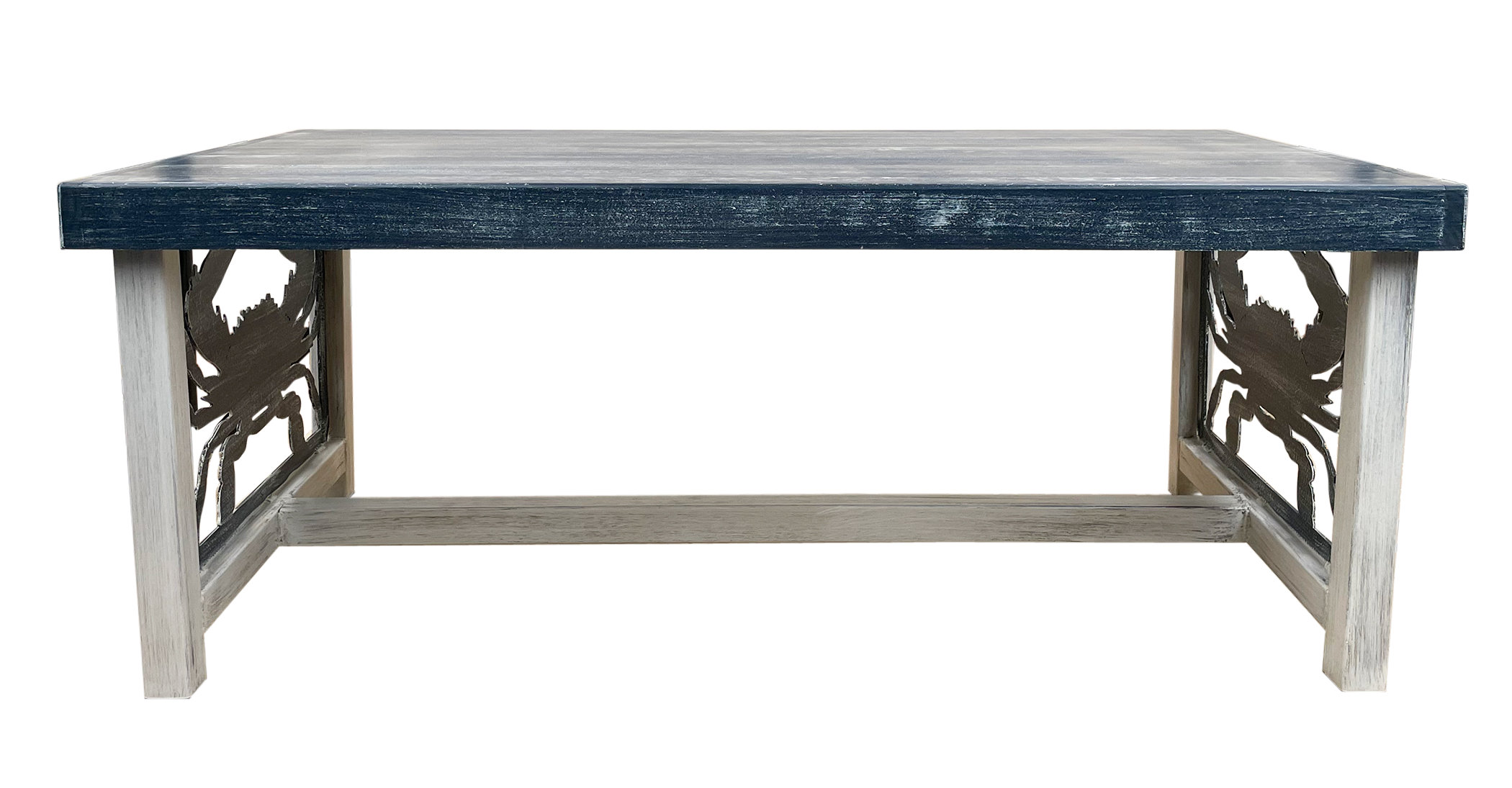 Longshore Tides Cottage/Navy Rectangle Coffee Table with Crab Accent - Wayfair Canada