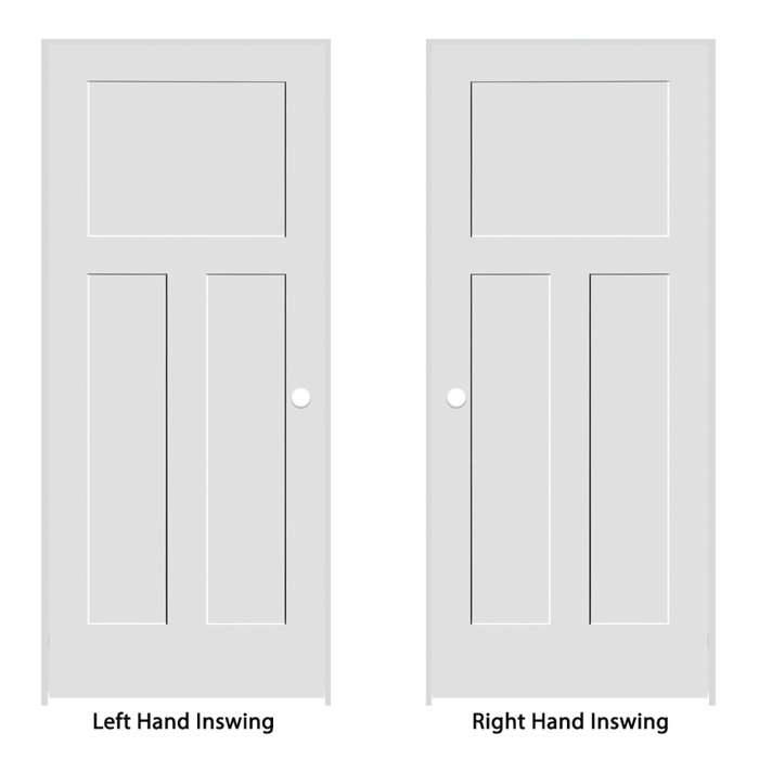 Trimlite Primed 3 Craftsman Panel Interior Shaker Door Prehung with 4-9 ...