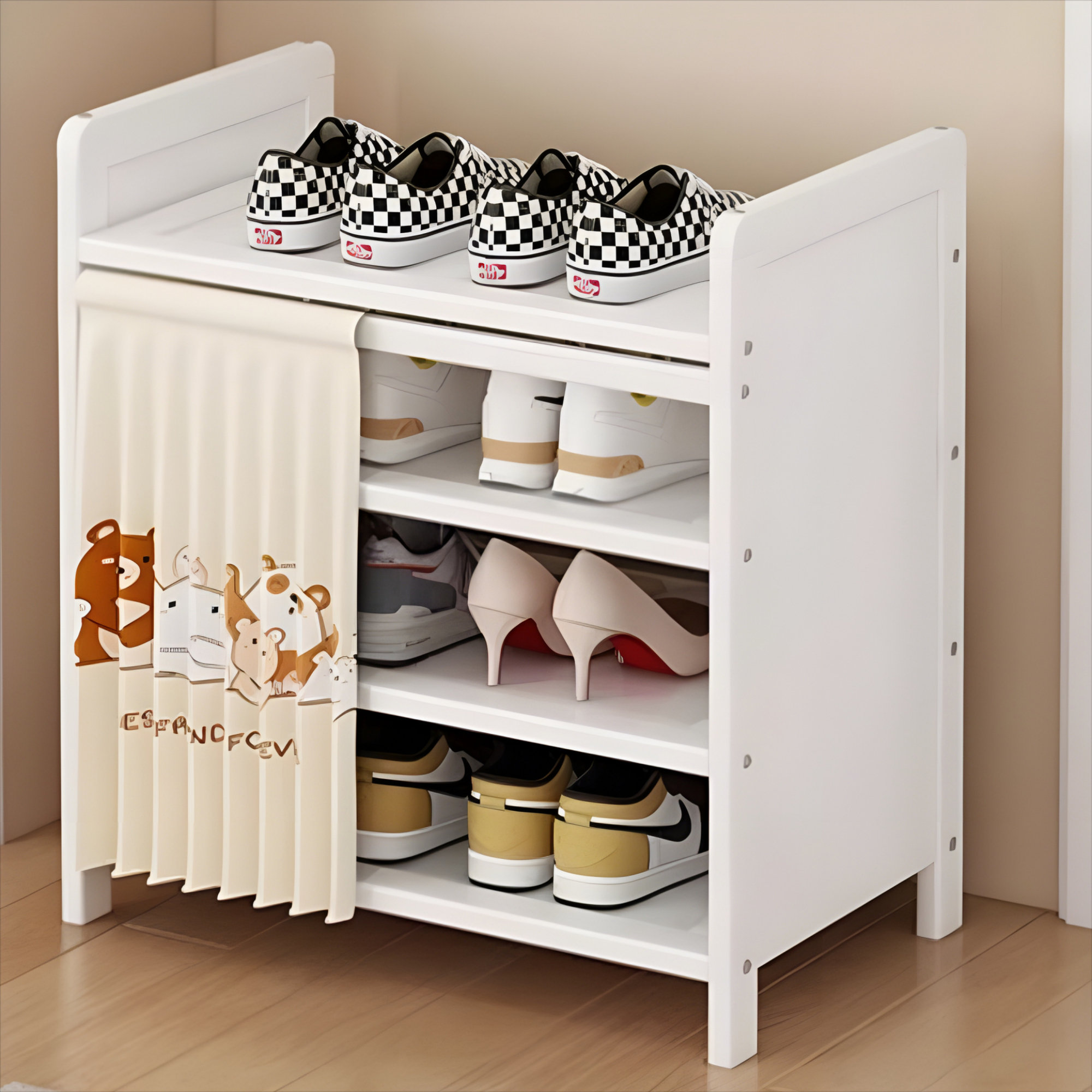 Hokku Designs Easy Installation Free Folding Shoe Rack For Home Use ...