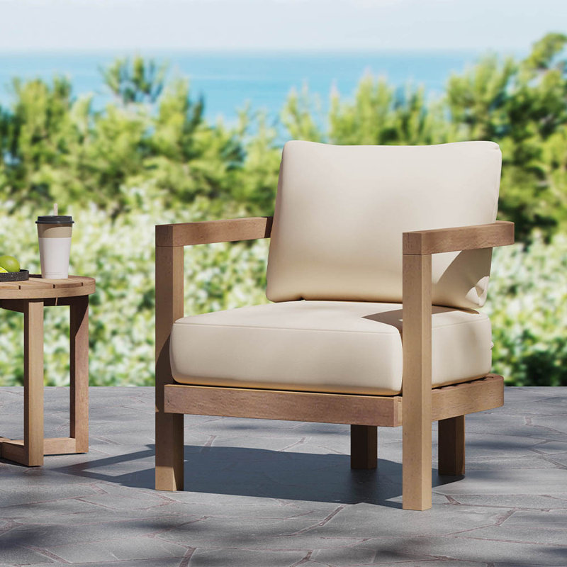 Gracie Oaks Weksler Patio Chair with Cushions | Wayfair