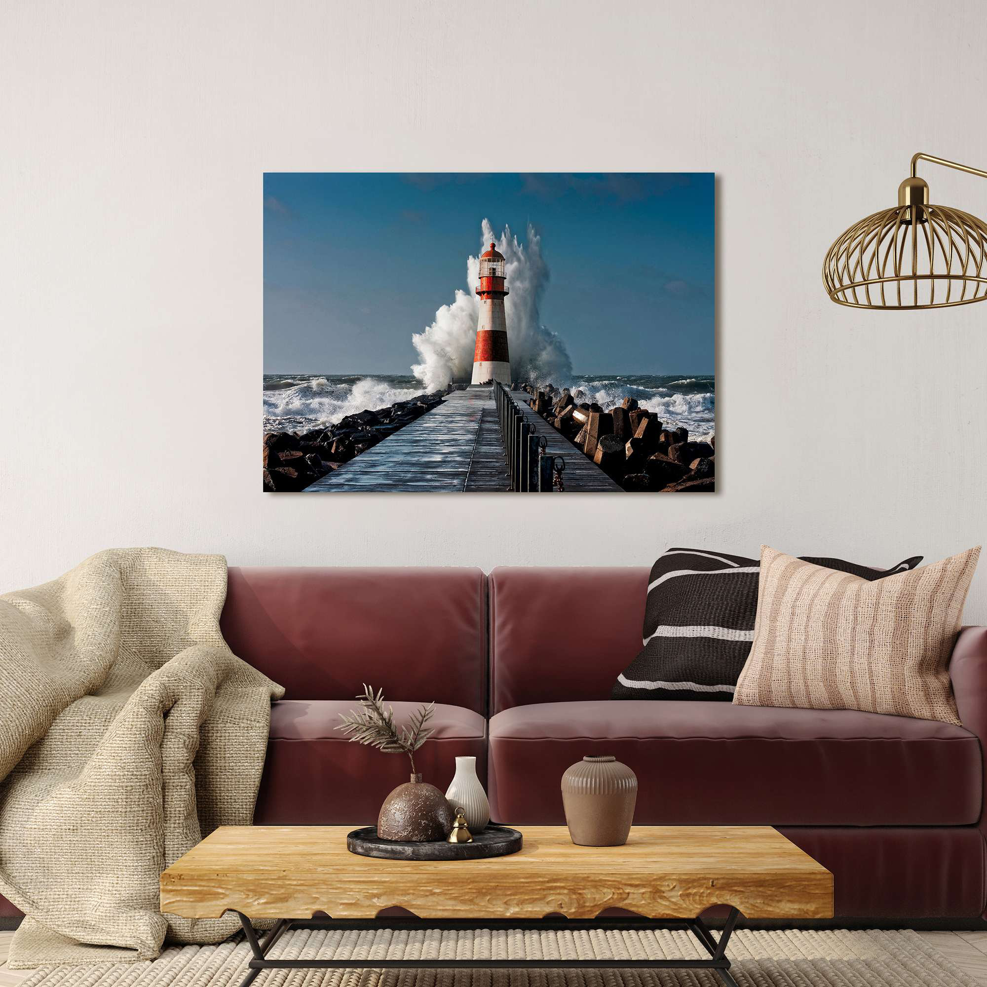 Longshore Tides Photograph Of A Lighthouse In The Mediterranean Sea by ...