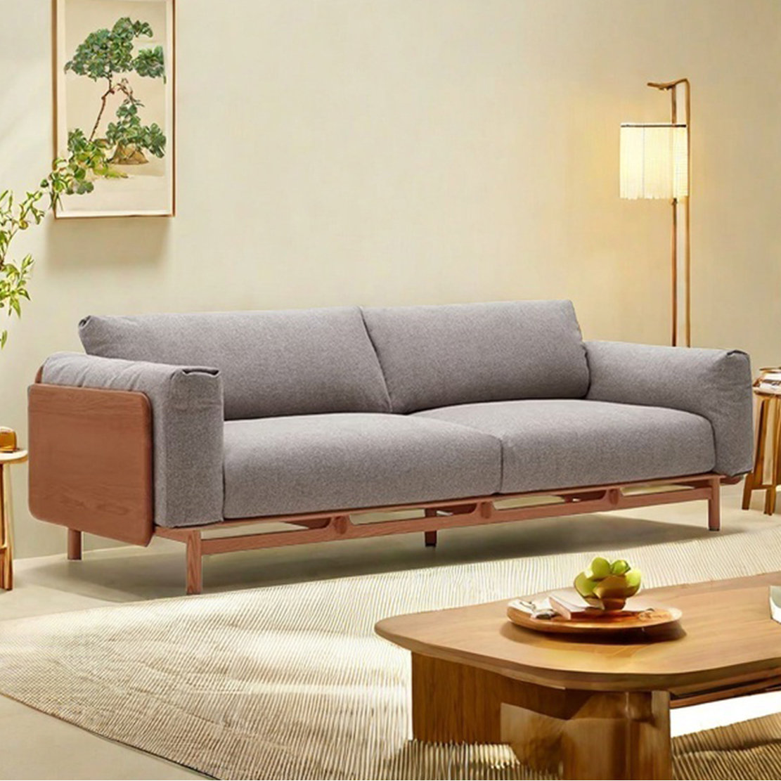 Hype Styled Modern light luxury solid wood straight row sofa | Wayfair