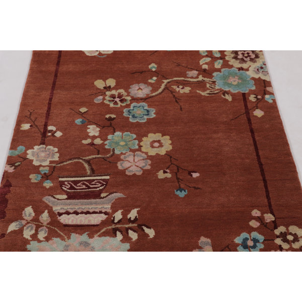 Rug & Kilim’S Chinese Art Deco Inspired Rug, Vibrant Florals & Figurals ...