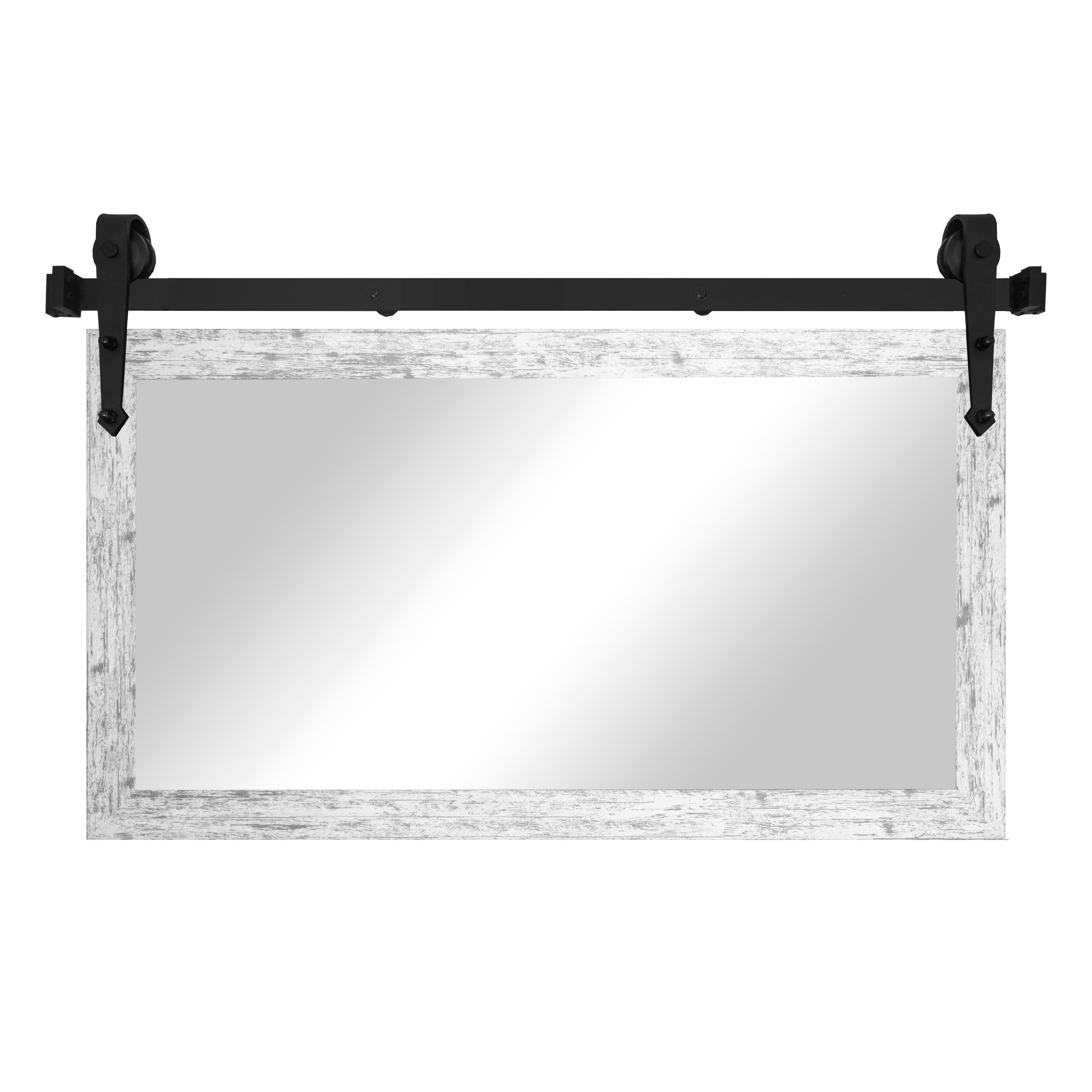 Modern Rustic Conner Rea Rectangle Manufactured Wood Mirror | Wayfair