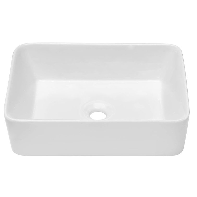 Taroo Clocks Vessel Sink Rectangle 19 Inch Bathroom Sink,Rectangular ...