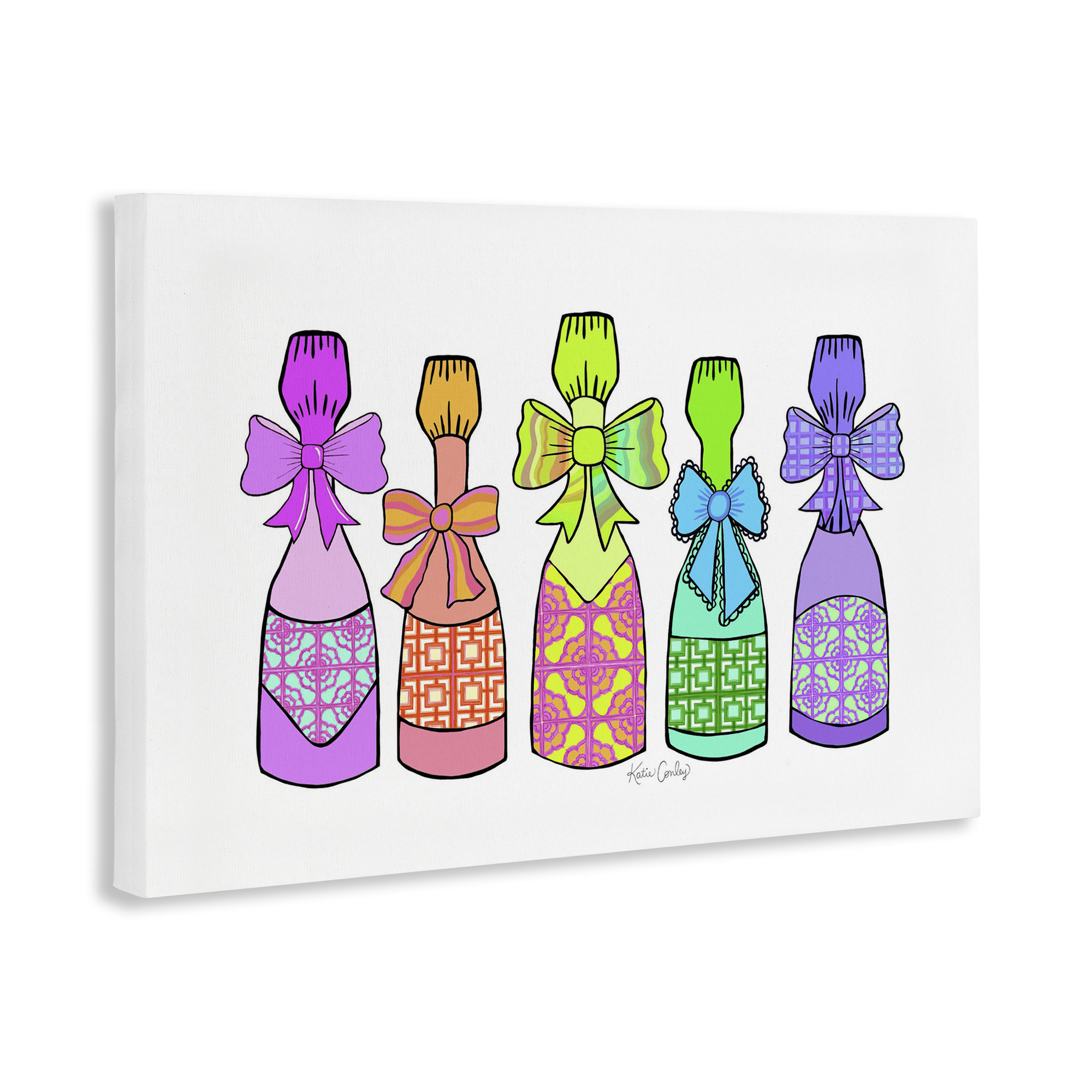 Dakota Fields Patterned Drink Bottles Canvas, design by Katie Conley ...