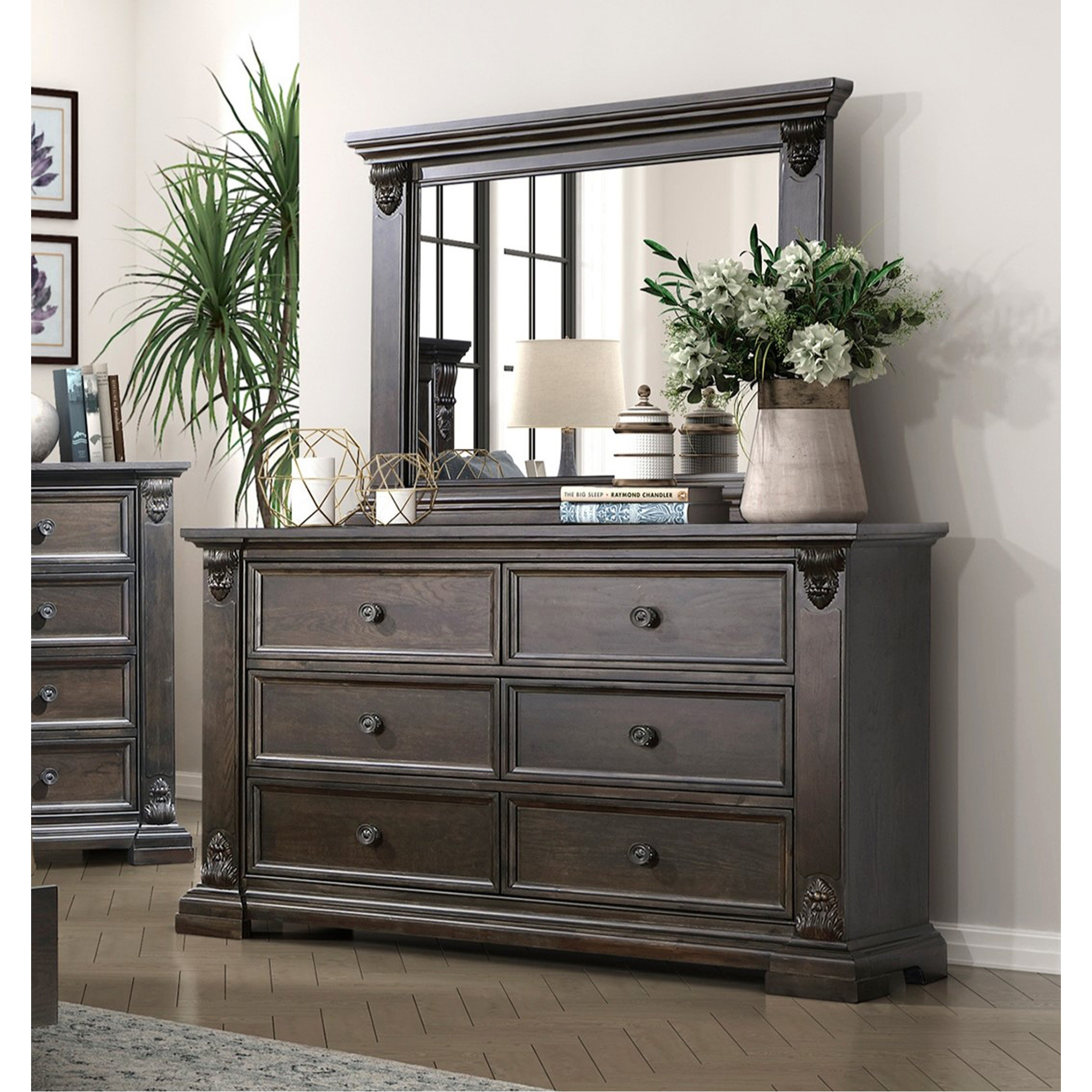 Canora Grey Elegant Design 6-Drawers Dresser Traditional Vintage ...