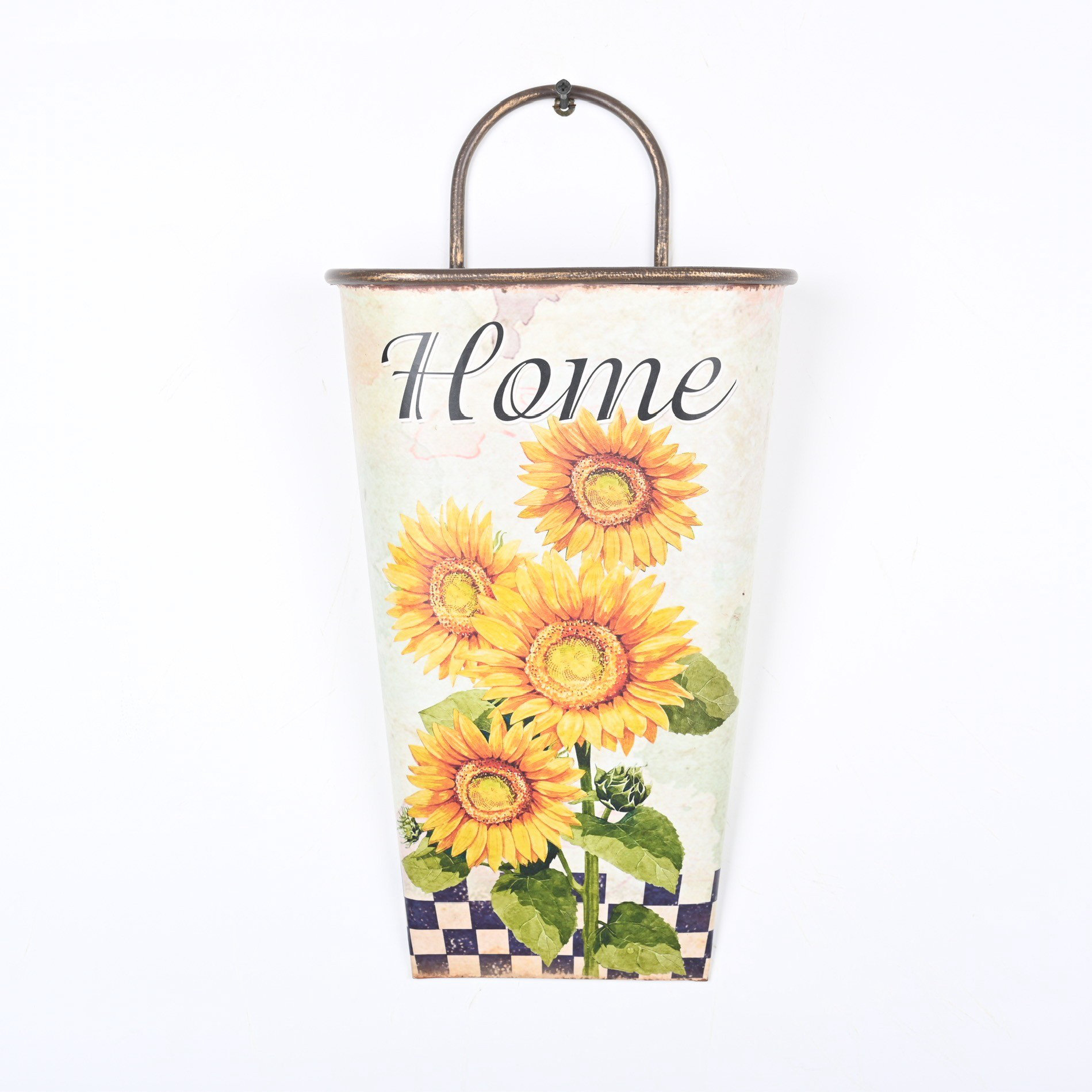 August Grove® Box Fall Metal Bucket, Hanging Home Decor | Wayfair