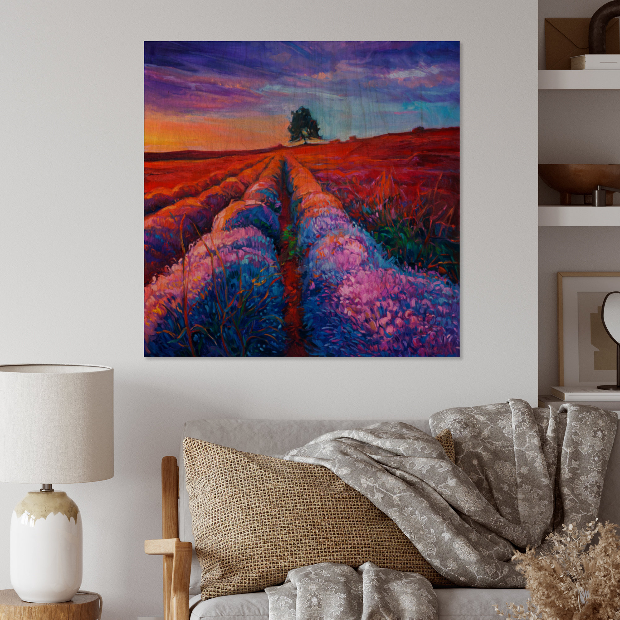 Ophelia & Co. " Lavender Fields With Distant Tree & Evening Glow ...