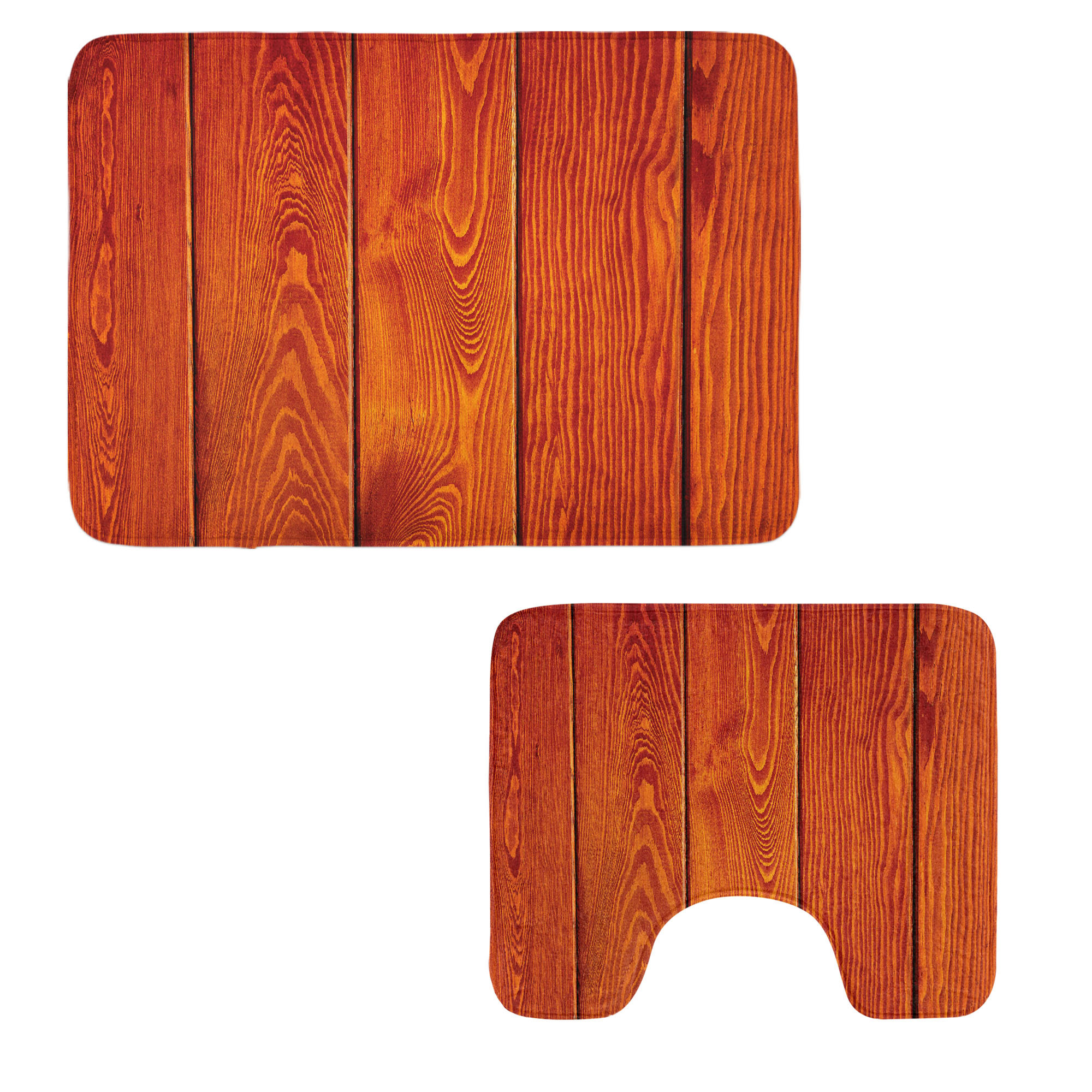 Highland Dunes Rustic Bathroom Rug Set 2 Pieces Rectangle & Contour ...