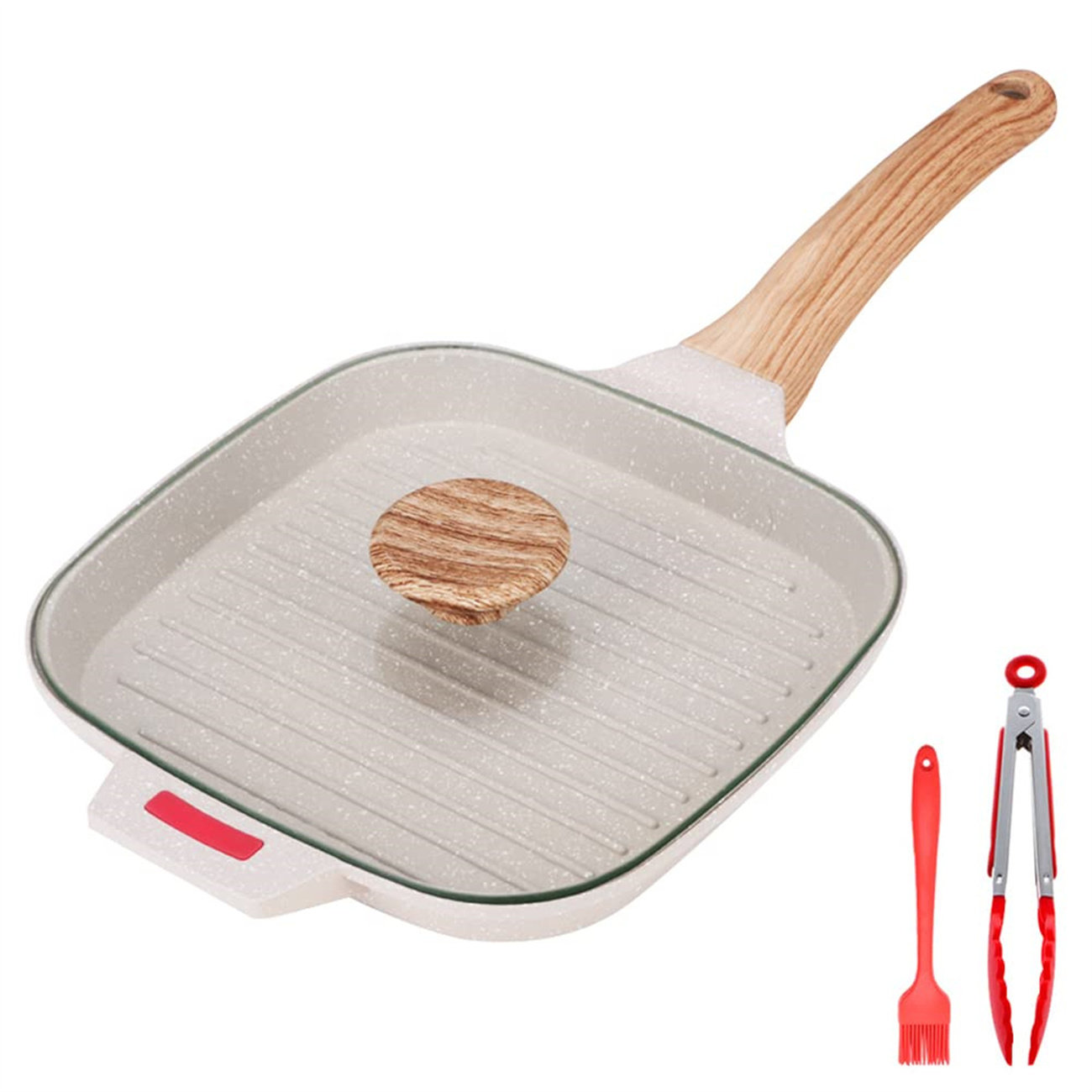 Belfry Kitchen Griddle Pan With Lid, 21 Cm Cast Aluminium Non-Stick ...