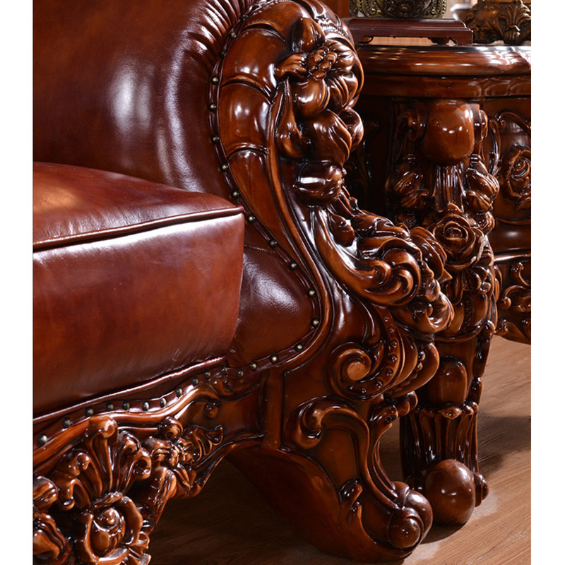 Romero European style Solid Wood Carved sofa | Wayfair