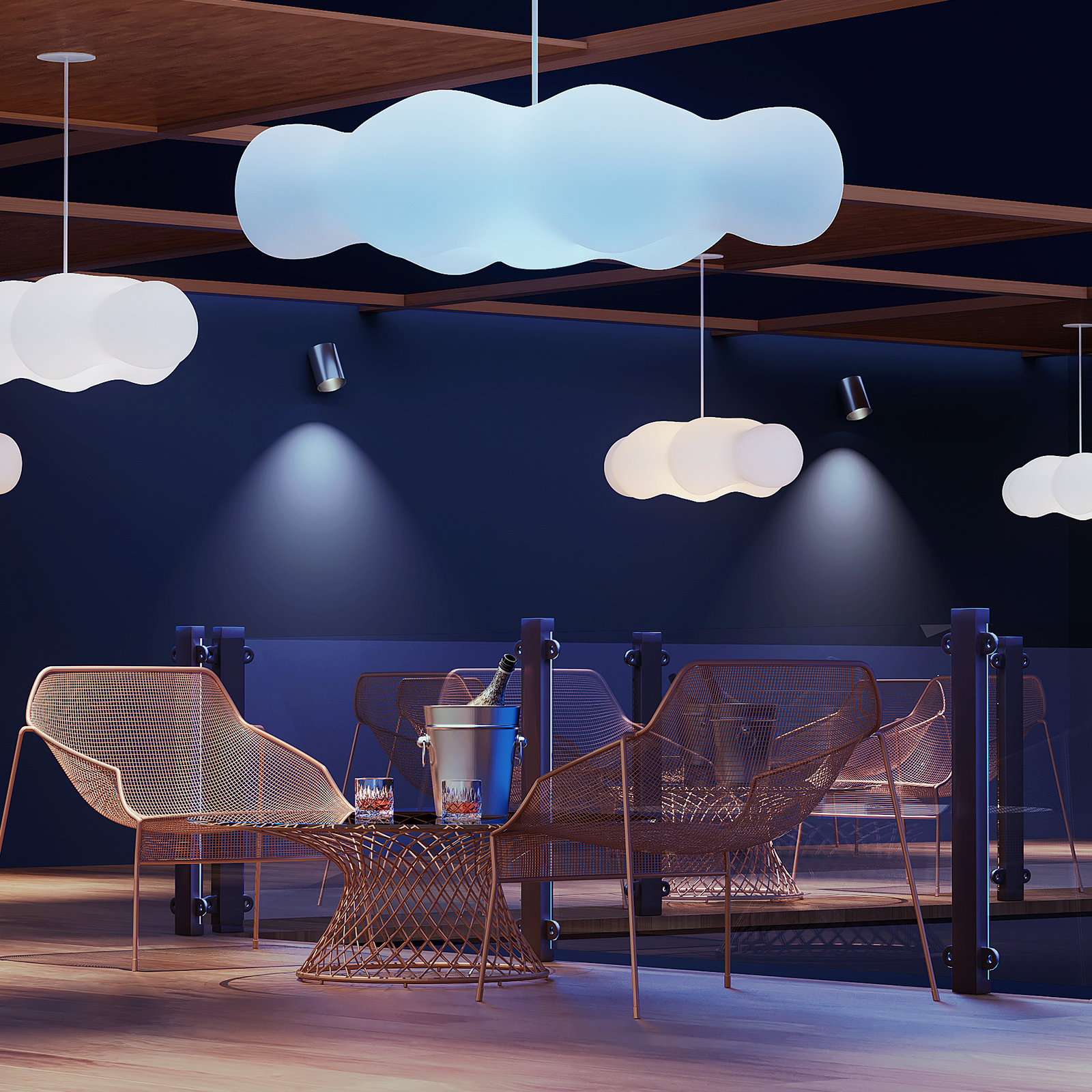 Wrought Studio™ Harleen Creative Cloud Pendant Light, LED Dream Cloud ...