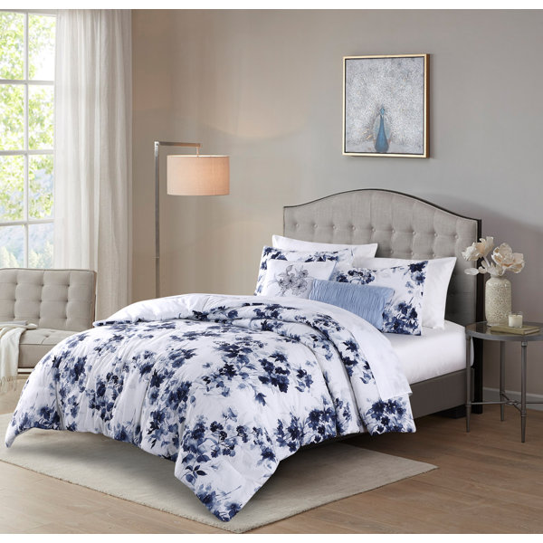 Wonderful Textile Wonderful Floral Lightweight Comforter, 5 Pieces ...