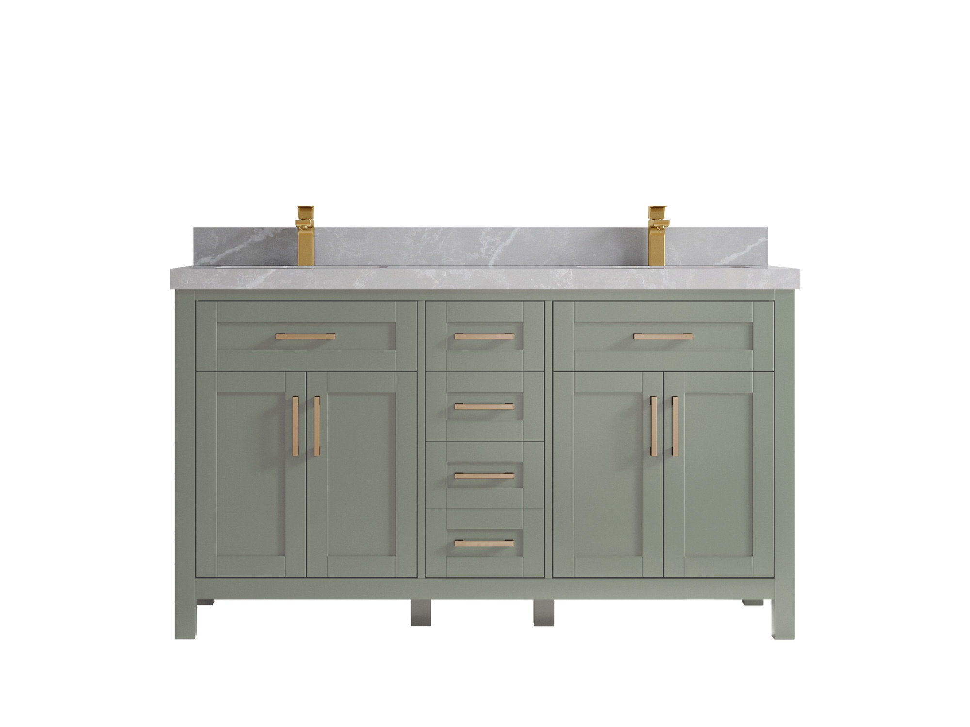 Willow Collections Cambridge 60 In. W X 22 In. D Double Sink Bathroom ...