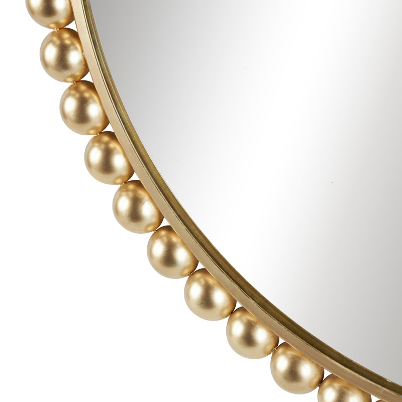 CosmoLiving by Cosmopolitan Metal Room Wall Mirror with Bead Detailing ...