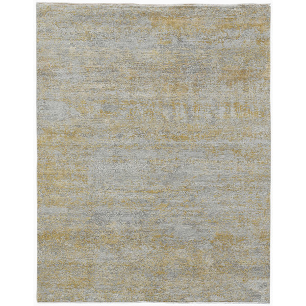 AMER Rugs Zenith Handmade Hand-Knotted Gold Rug | Wayfair
