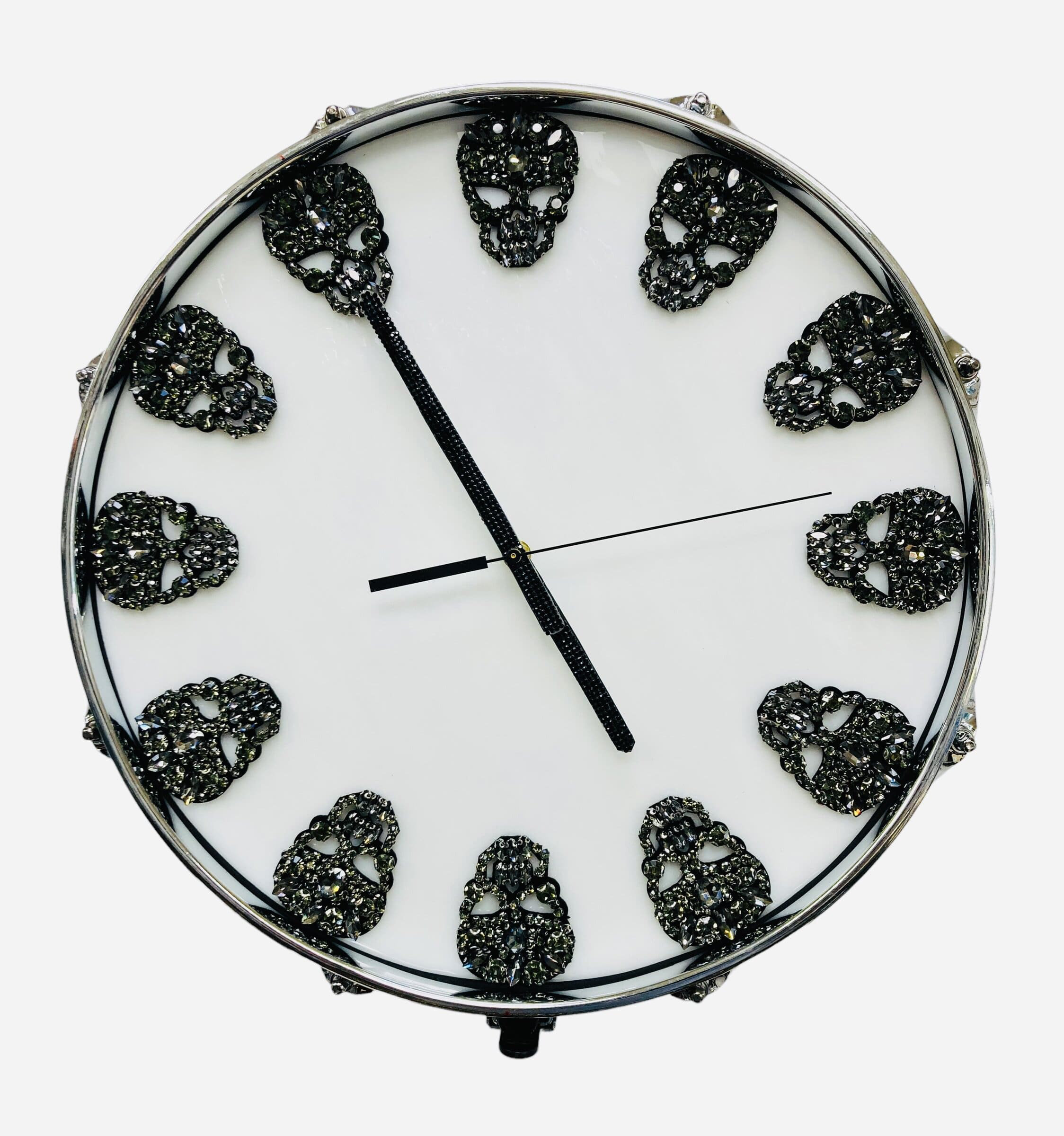 Rocking The Clock Chrome Skull Wall Clock | Wayfair