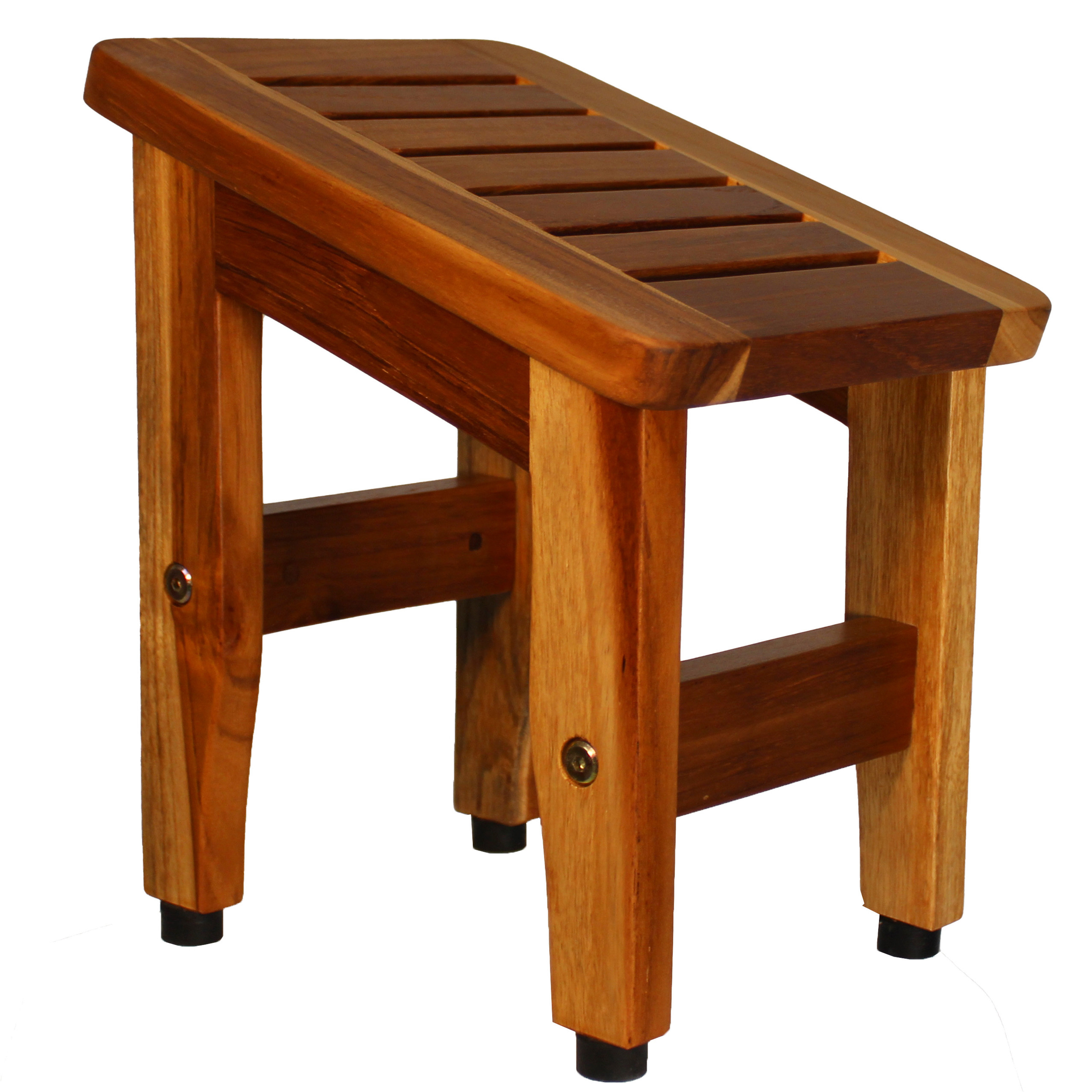 EcoDecors Eleganto® 12” Tall Compact Teak Shaving Foot Rest - Wayfair ...