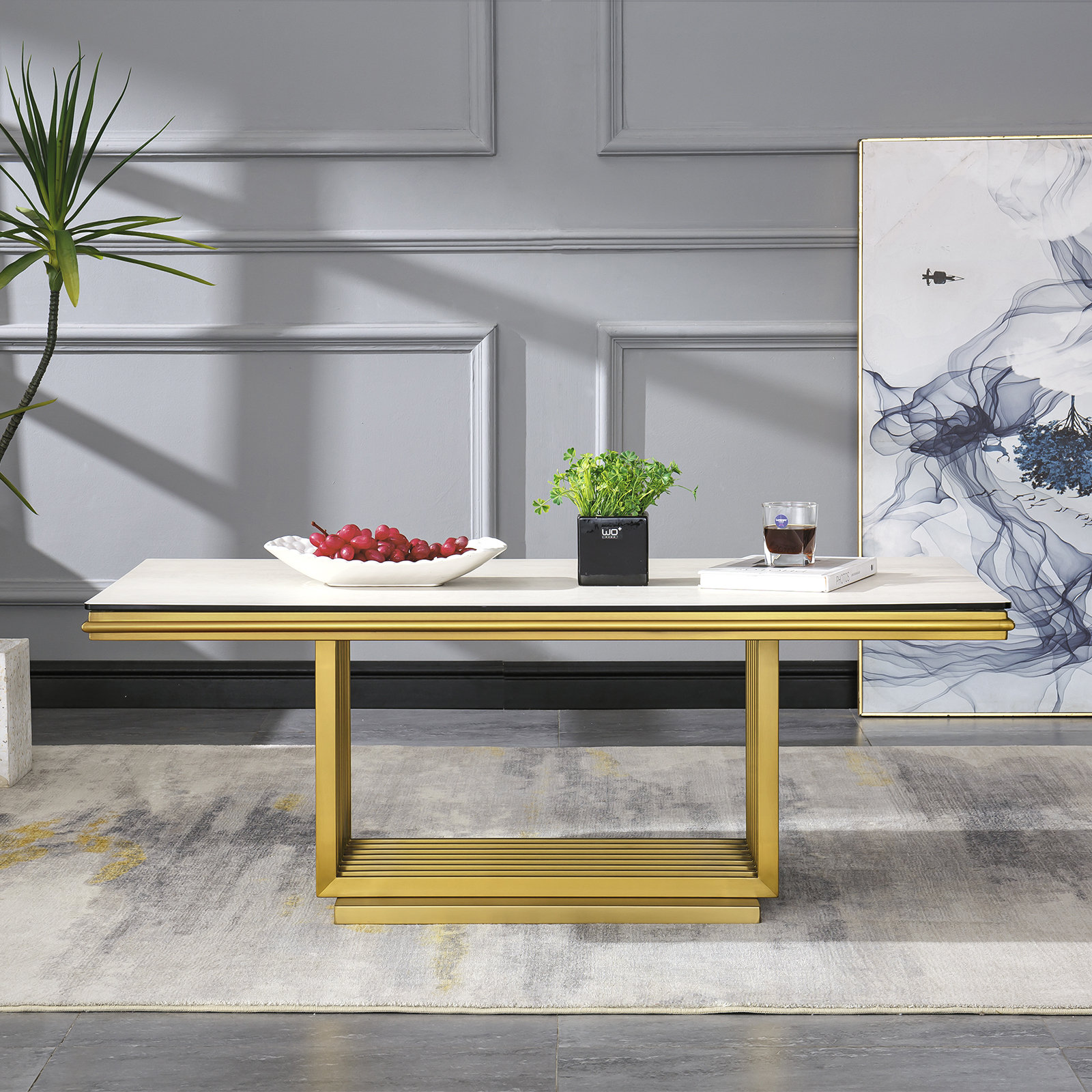 Mercer41 Fidelio Glass Top Single Coffee Table | Wayfair