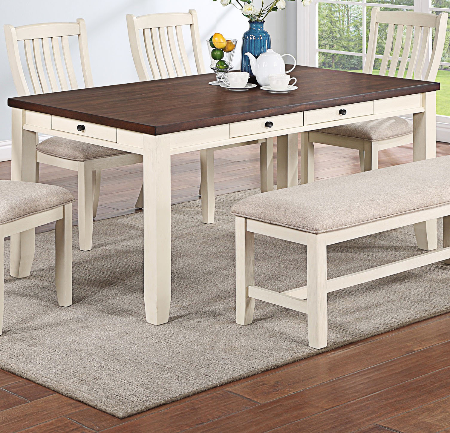 Gracie Oaks Classic Rectangular Dining Table With Pull Out Drawers - Wayfair Canada