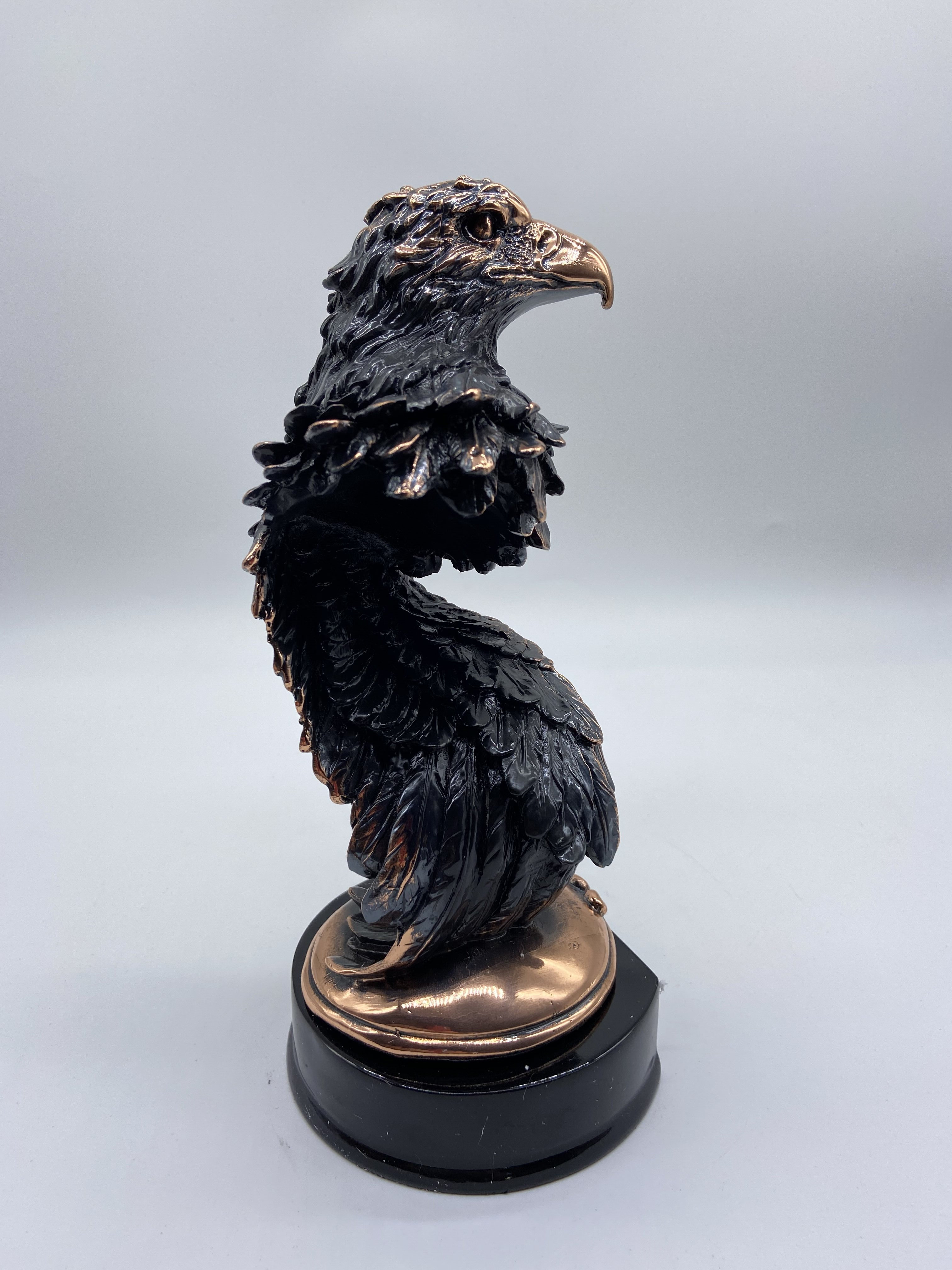 Loon Peak® Xochitl Spiral Eagle Bust on Pedestal | Wayfair