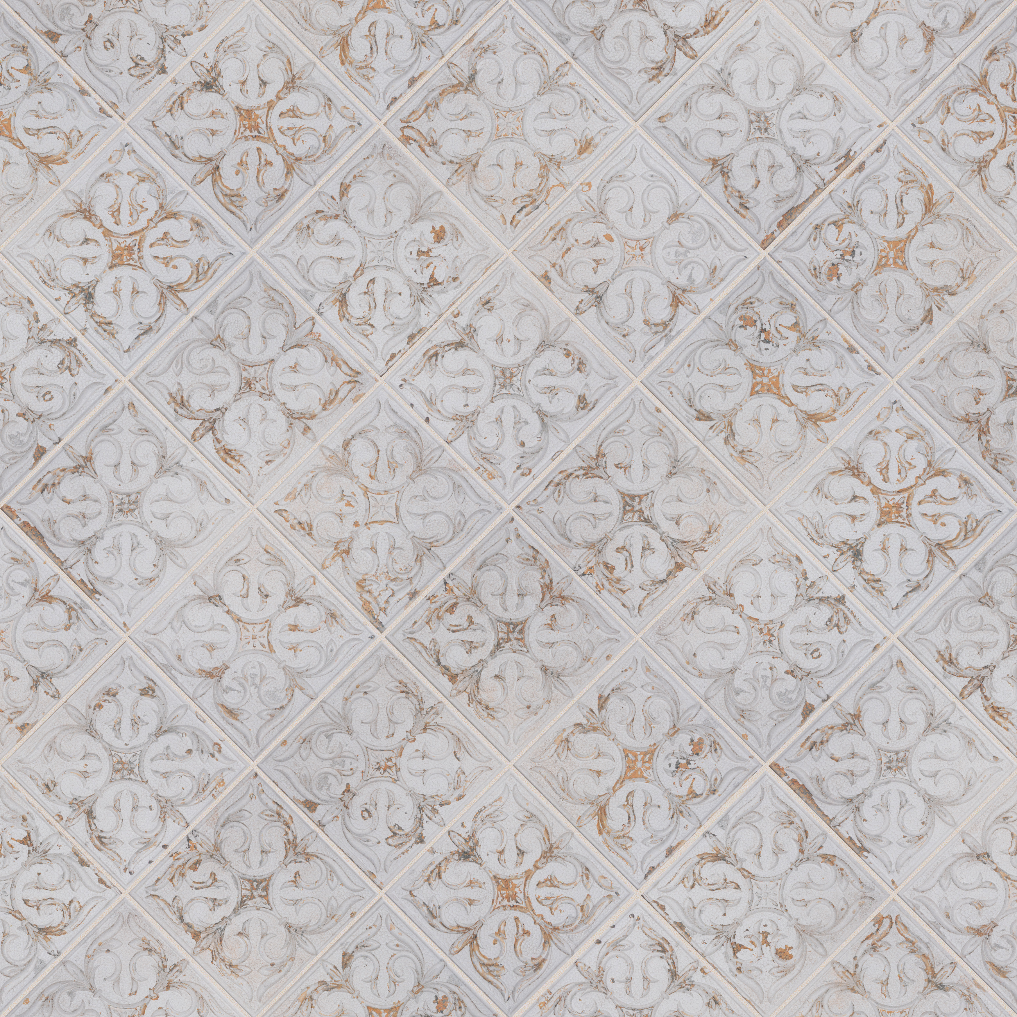 Merola Tile Antigua Lis 13" x 13" Porcelain Metal Look Wall Tile ...