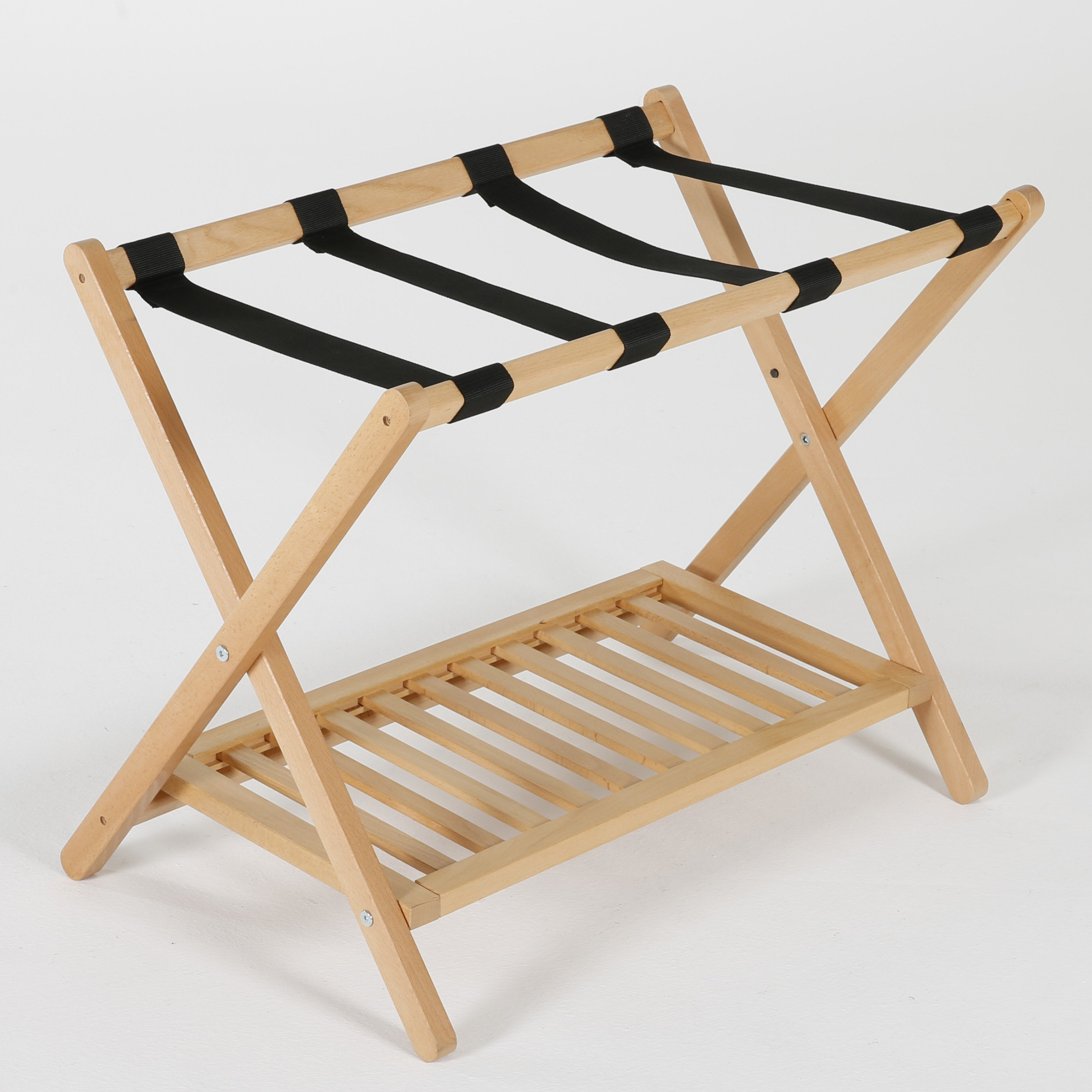 MT Displays Beech Wood Folding Luggage Rack | Wayfair