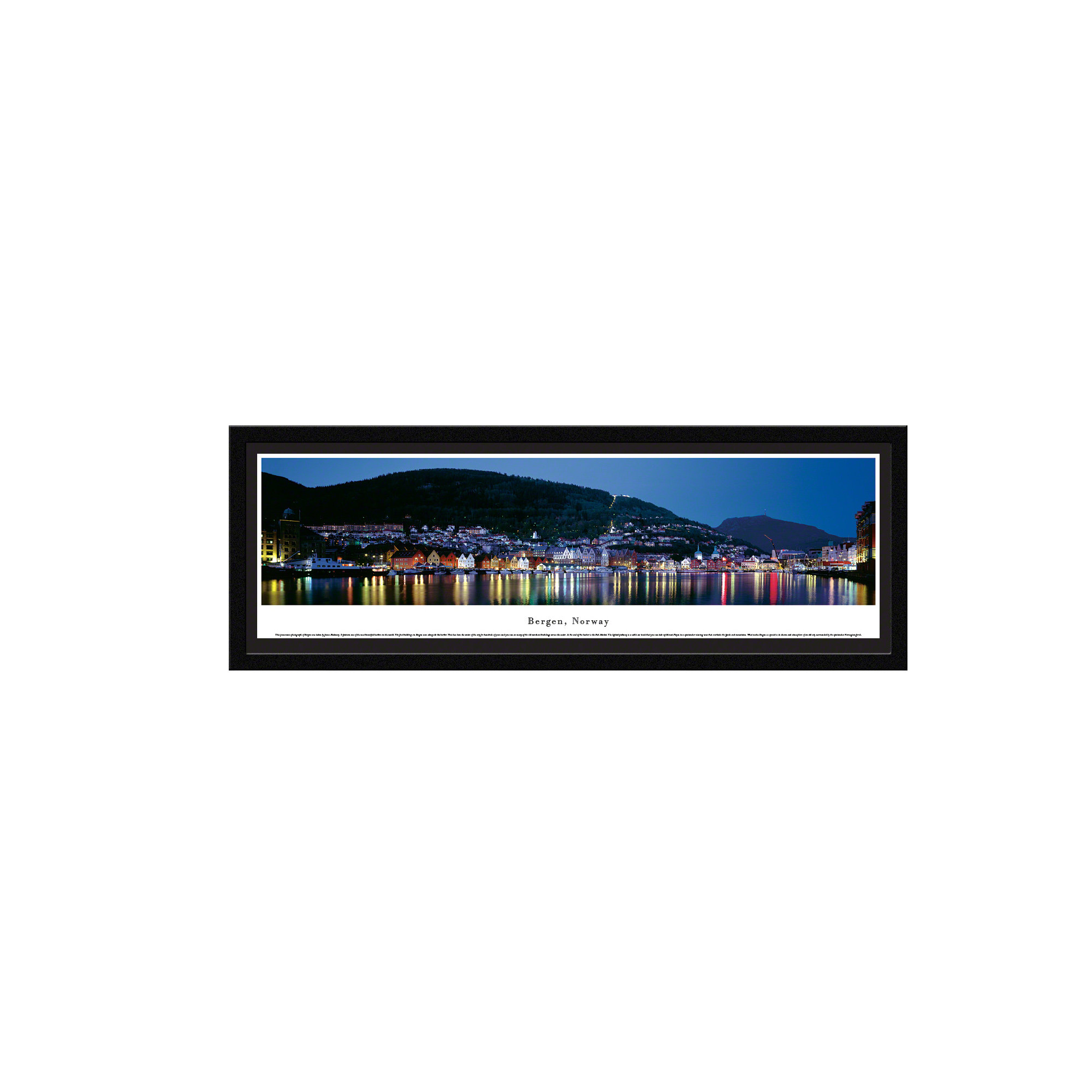 Vault W Artwork World Skyline Bergen, Norway by James Blakeway Framed ...