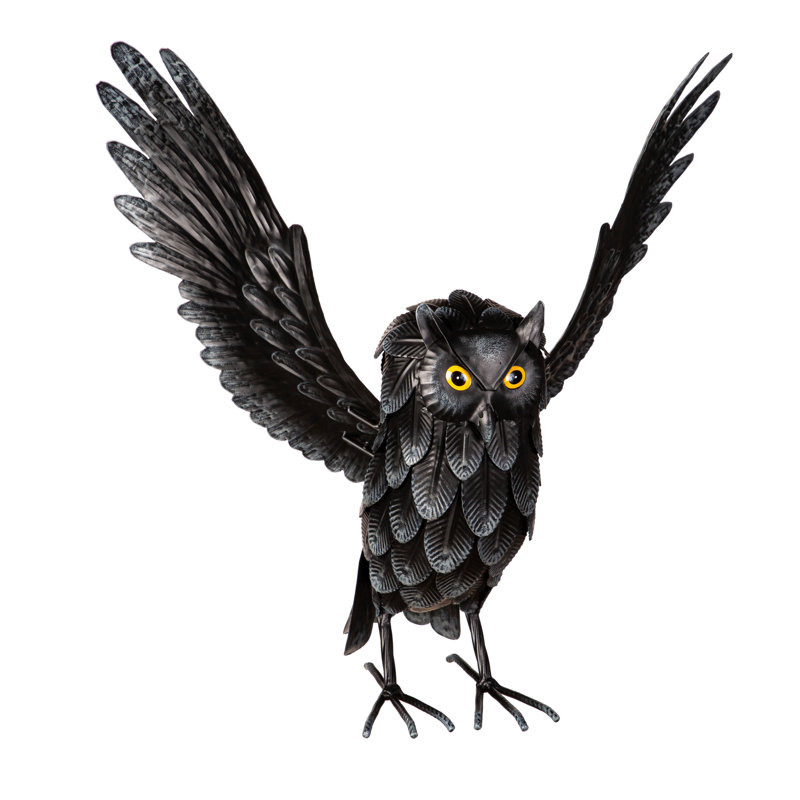 Loon Peak® Hadda Metal Owl Garden Statue | Wayfair
