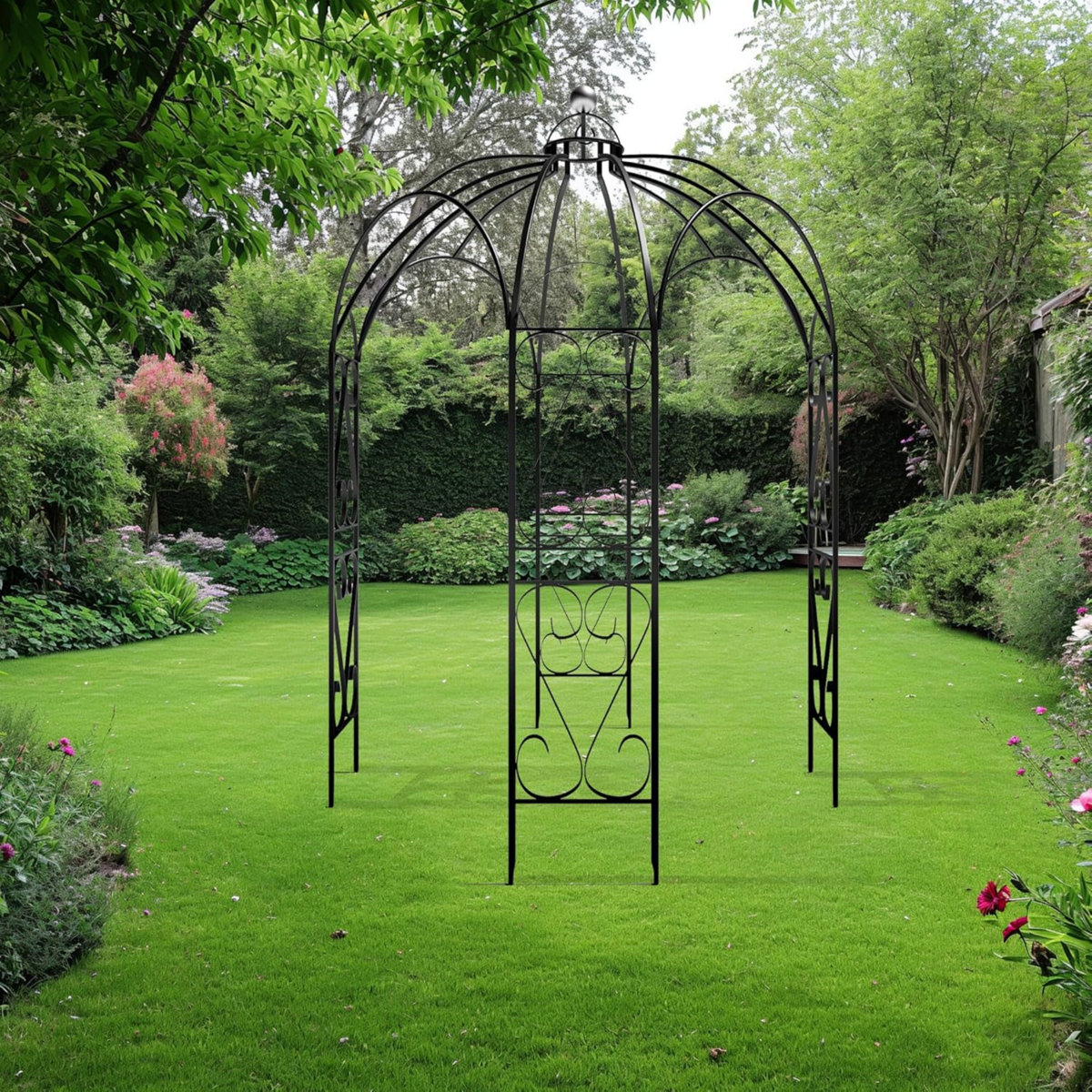 IDOLOB Iron Garden Gazebo Arbor Gazebo Heavy Duty Metal Arch Supports ...