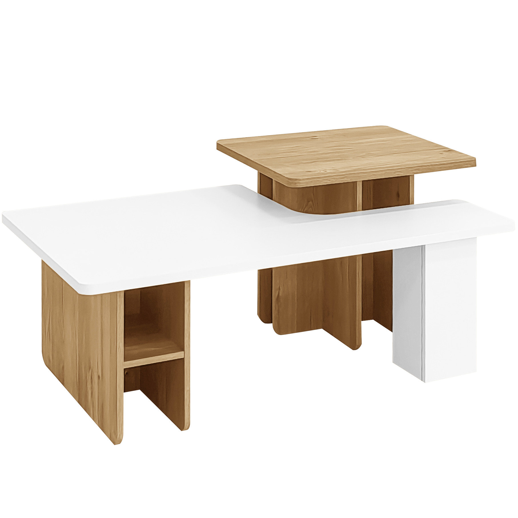 George Oliver Rectangle Living Room Coffee Tables, Vibe, Wood Veneer ...