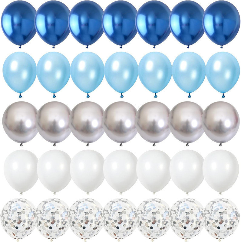 Mercer41 Balloons Set, 12 Inch Metallic Confetti Latex Balloons | Wayfair