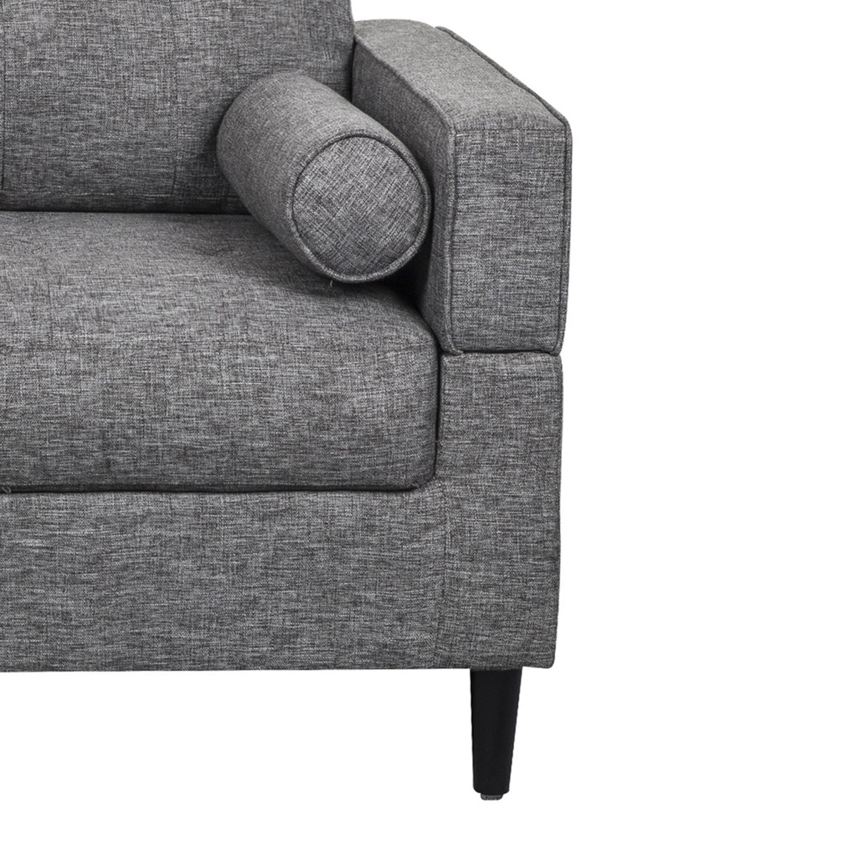 Latitude Run® Stanley L-Shaped Button Waffle Tufting Sectional ...