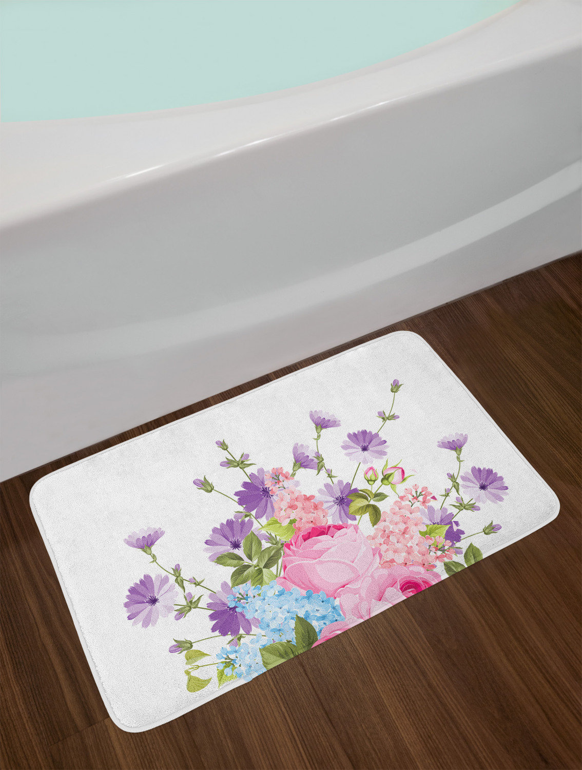 East Urban Home Floral Bouquet Bath Rug | Wayfair