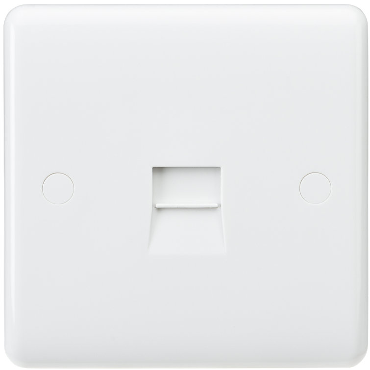Symple Stuff Curved Edge Telephone Master Wall Mounted Socket | Wayfair ...
