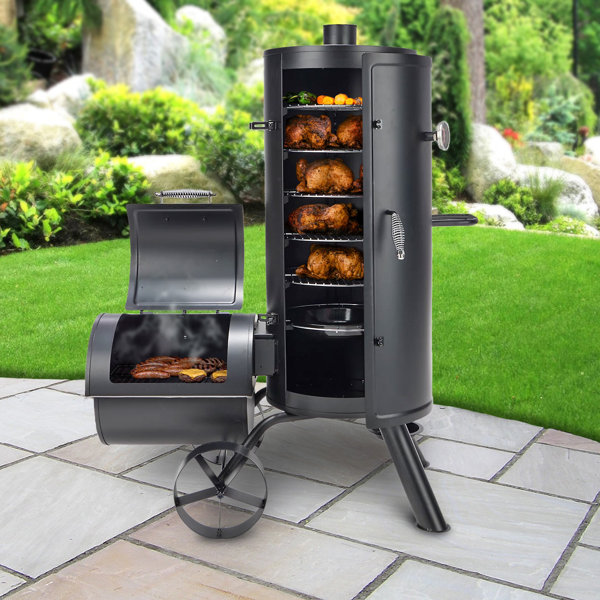 Outdoor Leisure Products Multi Level Vertical Smoker And Charcoal Grill ...