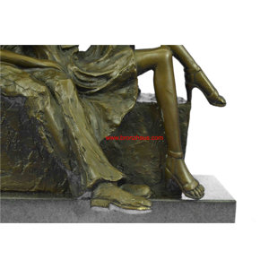 Bronzhaus Relaxed Couple Bronze Sculpture – Intimate Sitting Lovers ...