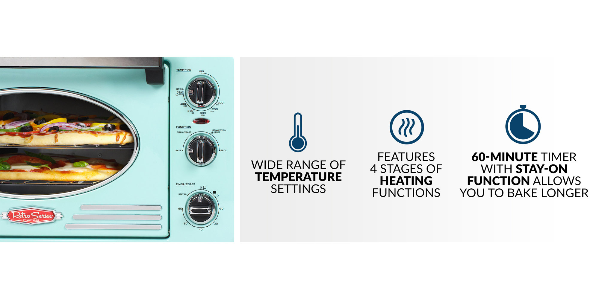 Nostalgia Electrics Nostalgia Large-Capacity 0.7-Cu. Ft. Capacity Multi ...