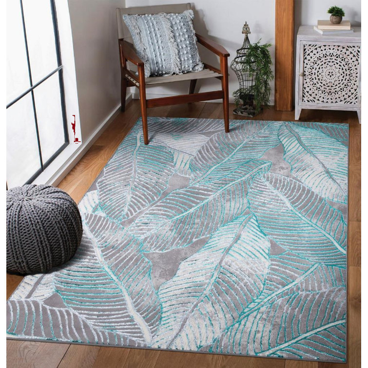 Bay Isle Home Edgeley Thick Soft Grey/Dark Grey/Blue Rug | Wayfair.co.uk