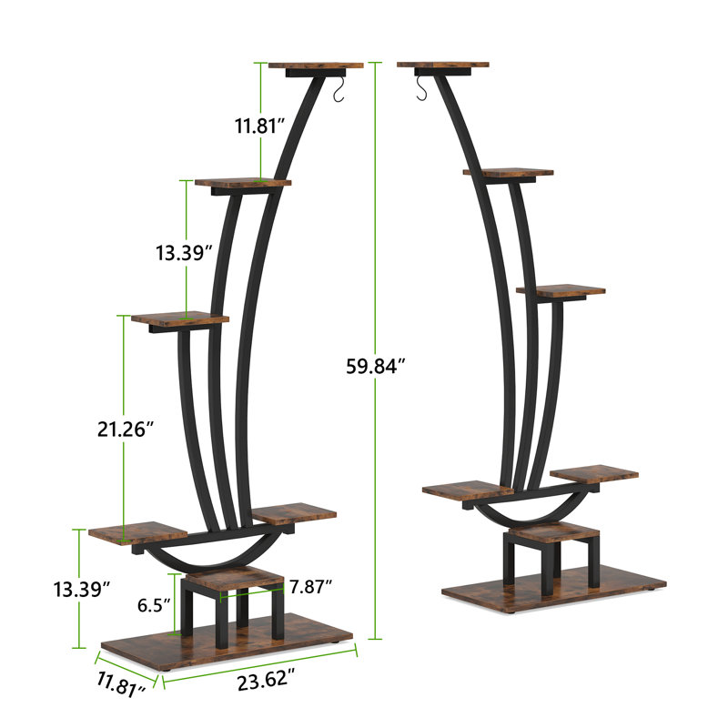 17 Stories Mccaulay Free Form Multi-Tiered Plant Stand & Reviews | Wayfair