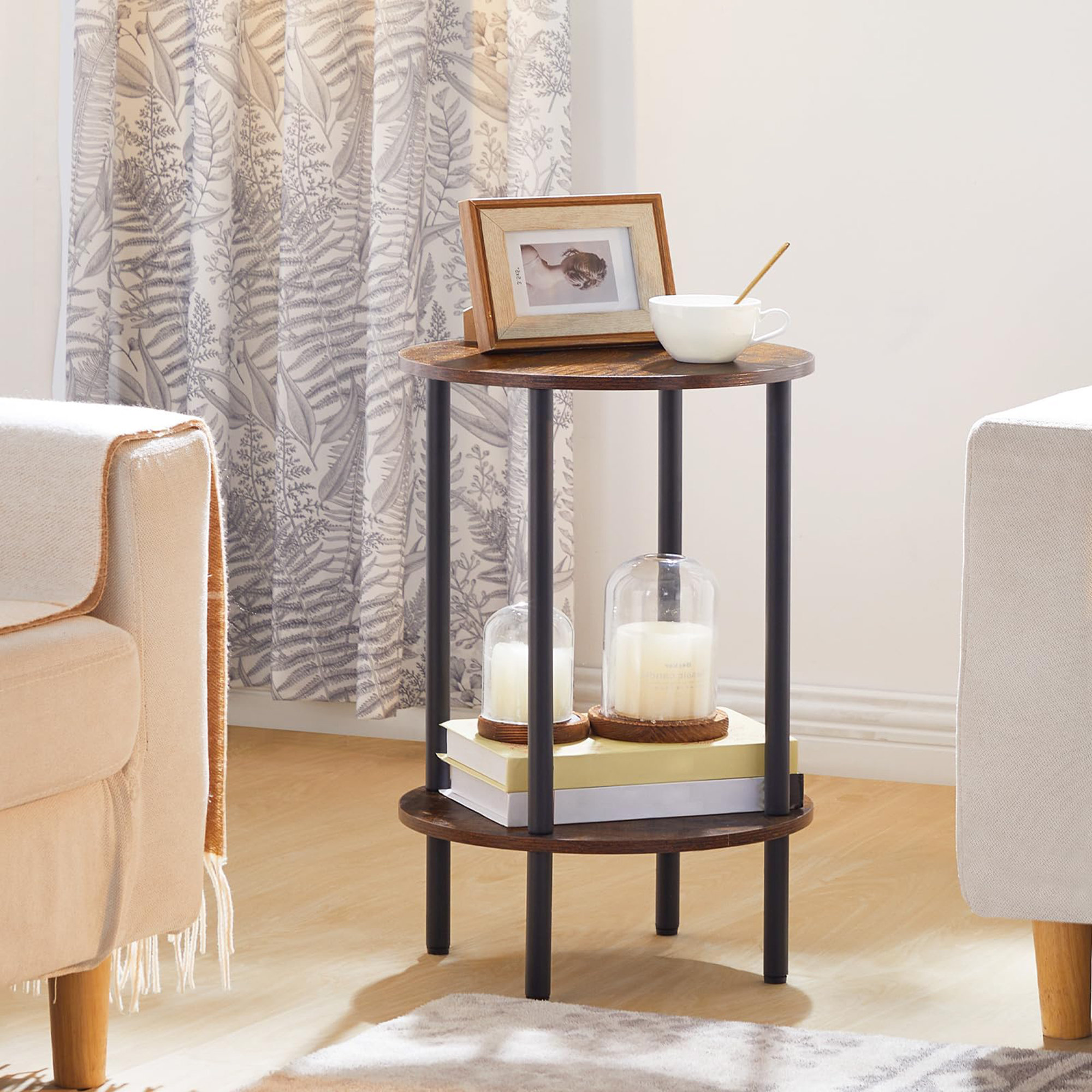 17 Stories 2-Tier small round side table - Wayfair Canada