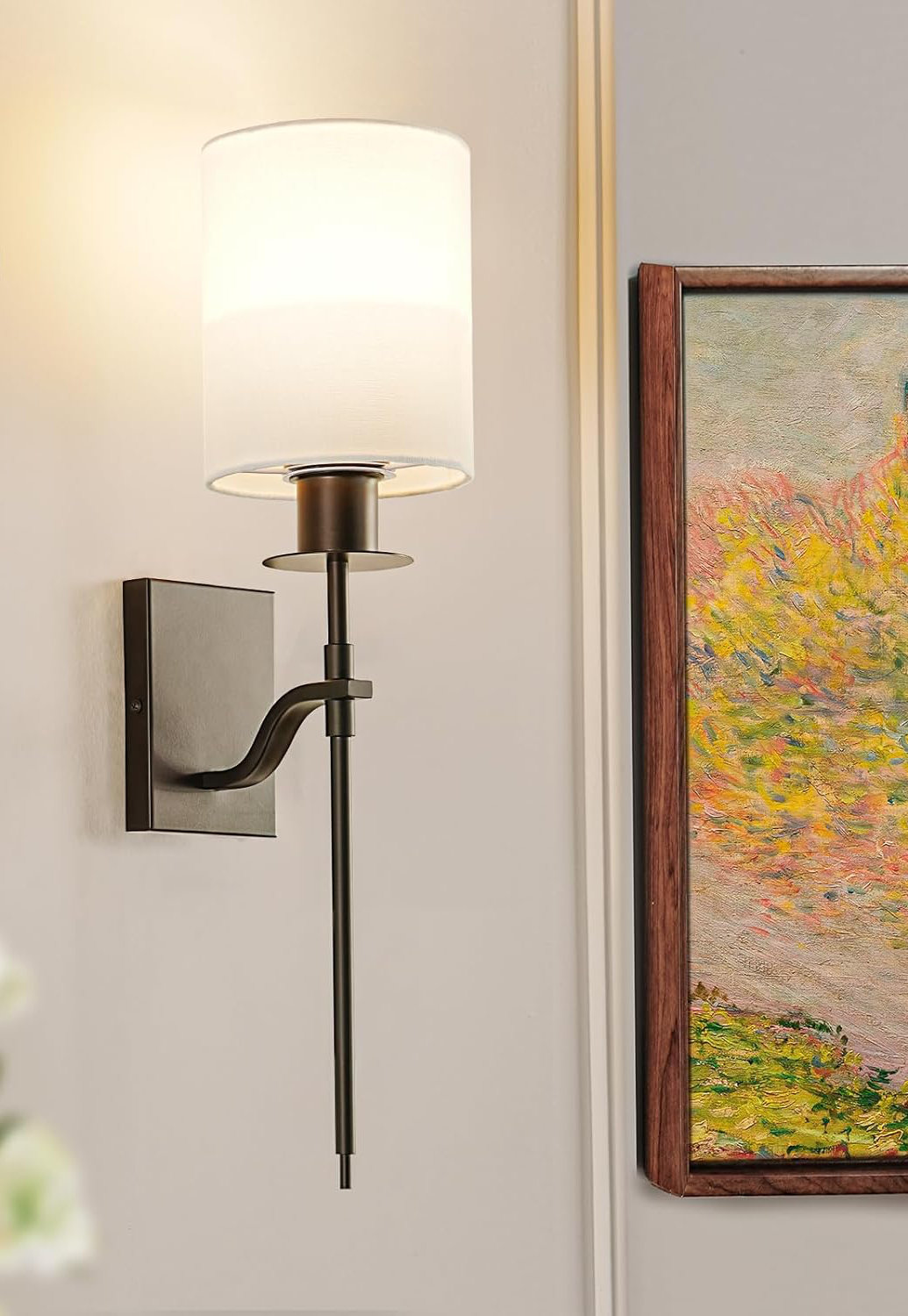 Ebern Designs Wireless Wall Sconces Set Of 2 Battery Operated Wall ...