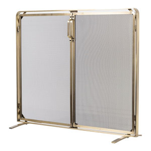 Modern Ember Aalto Mesh Fireplace Screen | Functional Doors | Heavy ...