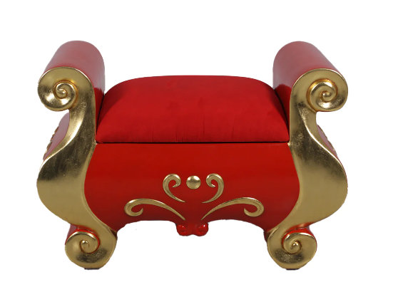 The Holiday Aisle® Amany Santa Claus Stool Life Size Statue | Wayfair