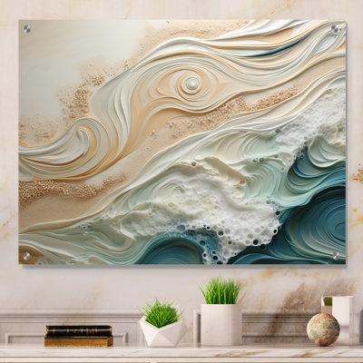 Highland Dunes Antek - Modern Blue And Beige Sand Aerial View V ...