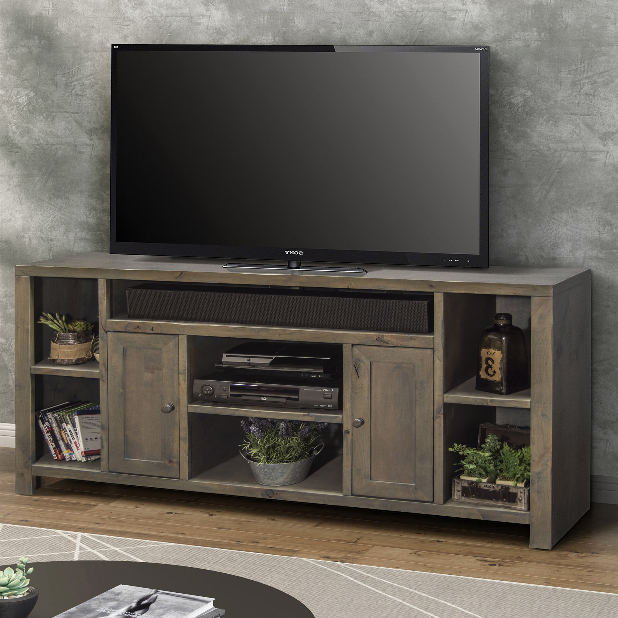 Gracie Oaks 64 Inch TV Stand Console For Tvs Up To 70 Inches, No ...