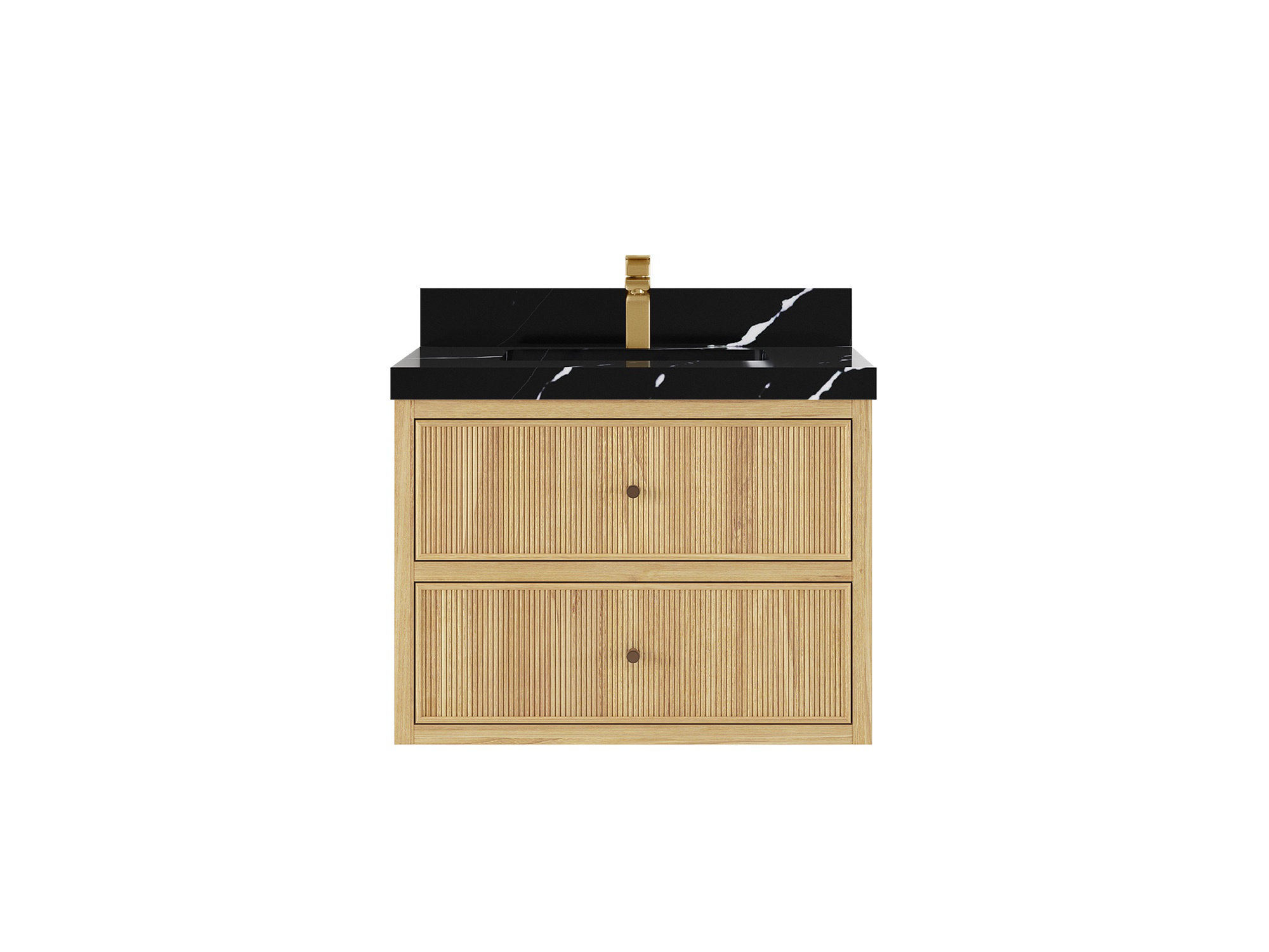 Willow Collections Sonoma Floating Teak 30'' Single Bathroom Vanity ...