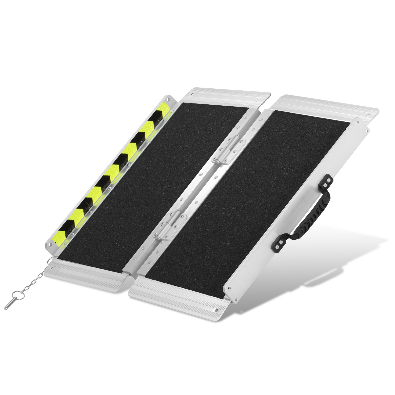 Magshion Aluminum Wheelchair Ramp Non-Skid 800 Lbs Capacity Foldable ...